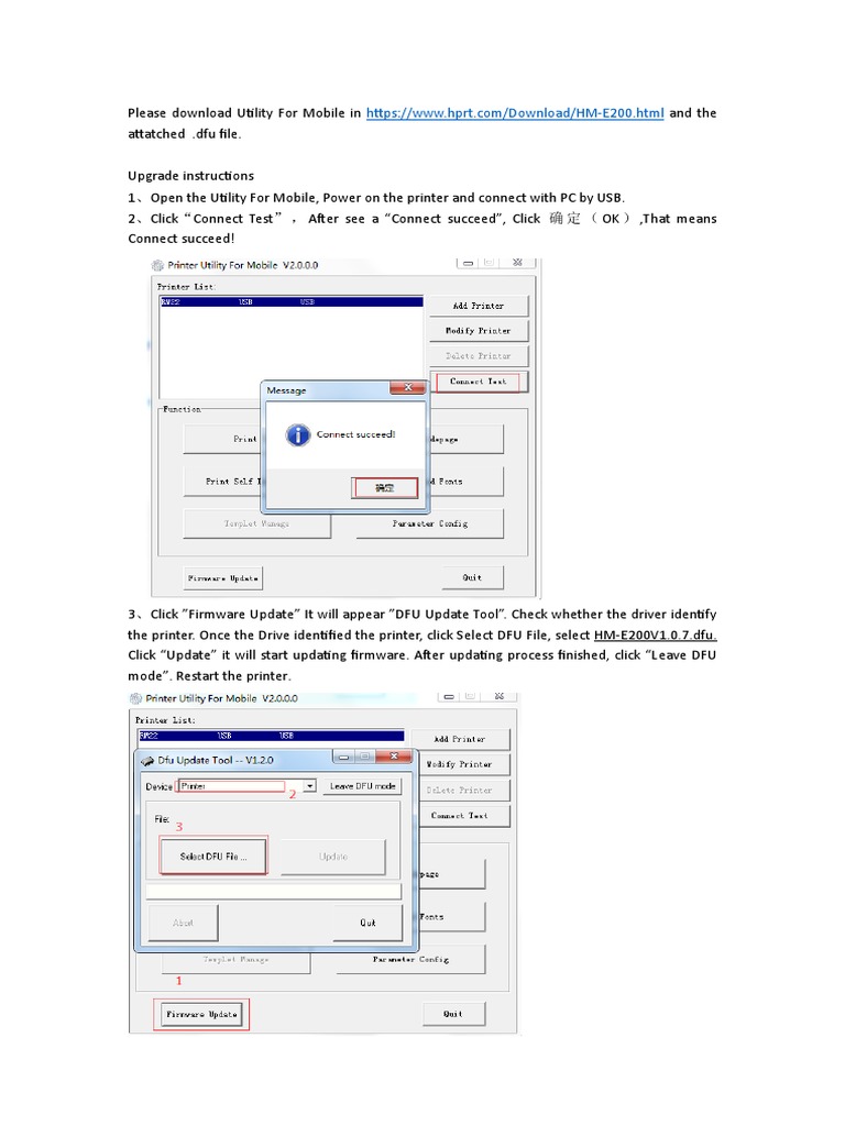 HM-E200 Upgrade Instructions | PDF