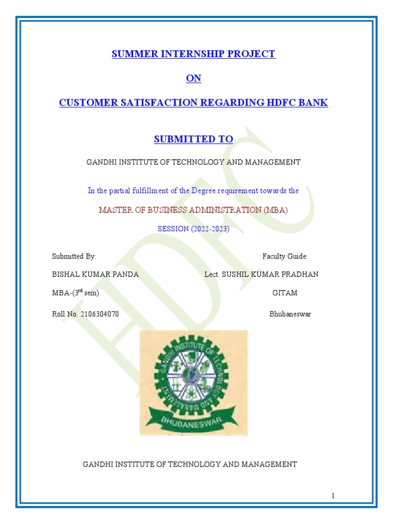 Summer Internship Project 1 | PDF | Banks | Debit Card