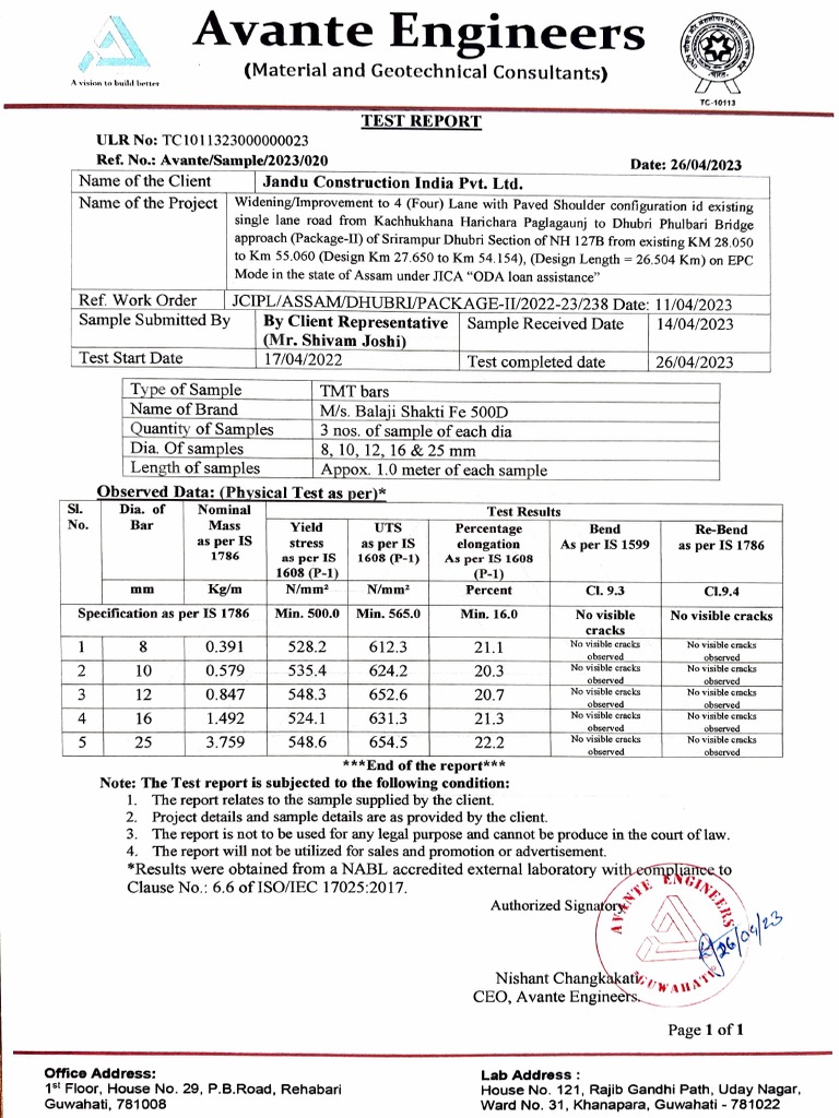 Balaji TMT Bar | PDF | Mechanical Engineering | Physical Sciences