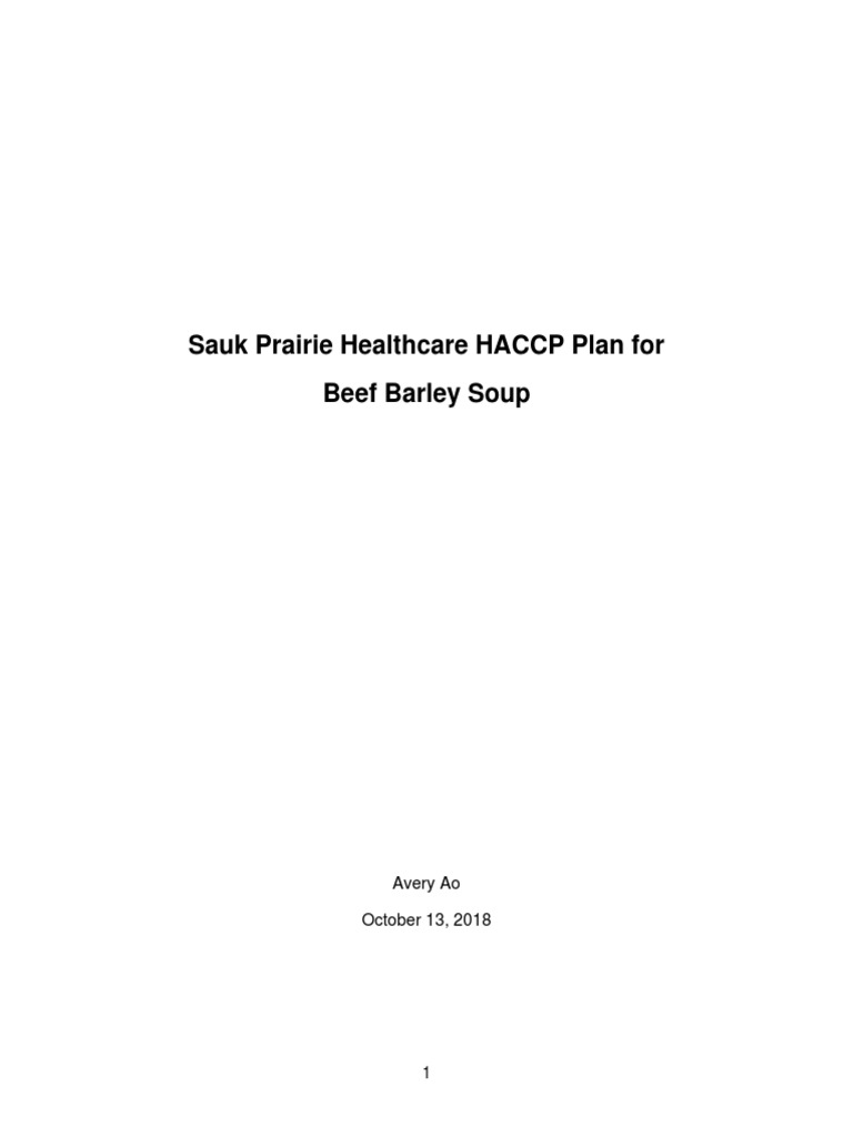 5da20d95848a16584ed569de - HACCP PLAN | PDF | Food Allergy | Hazard ...