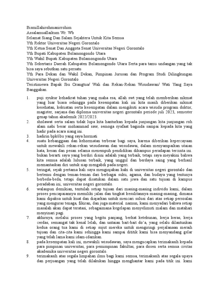 Kesan Dan Pesan Wisudawan Kevin Aprilianto | PDF Kesan Dan Pesan Wisudawan Kevin Aprilianto | PDF