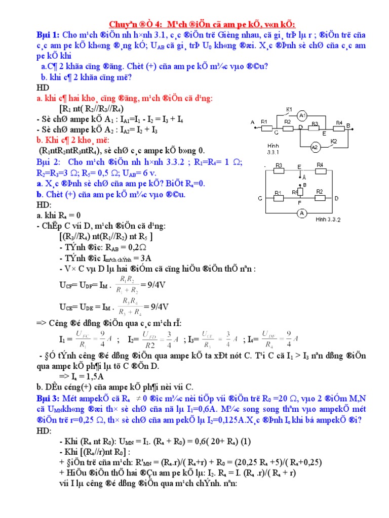 Huong Dan Chuyen de Ampe Ke Von Ke | PDF