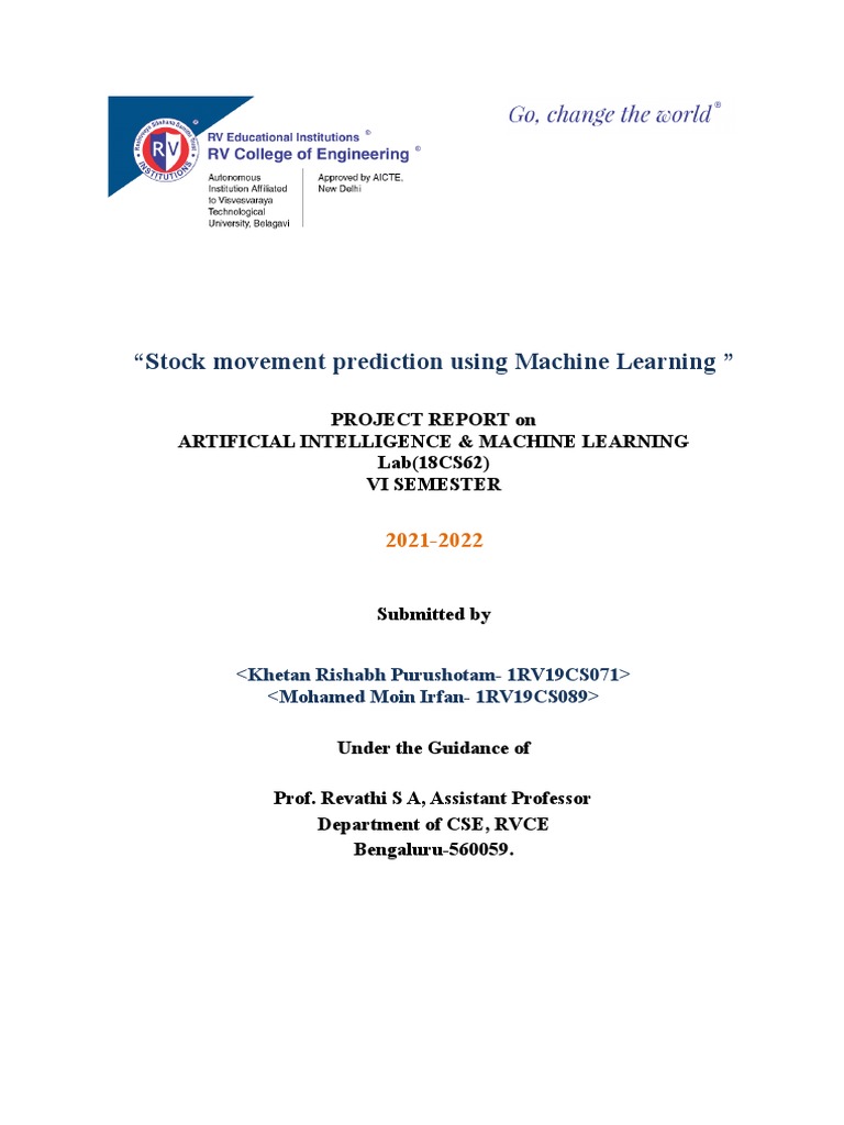 Ai ML Lab Project Template Final | PDF | Machine Learning | Sensitivity ...