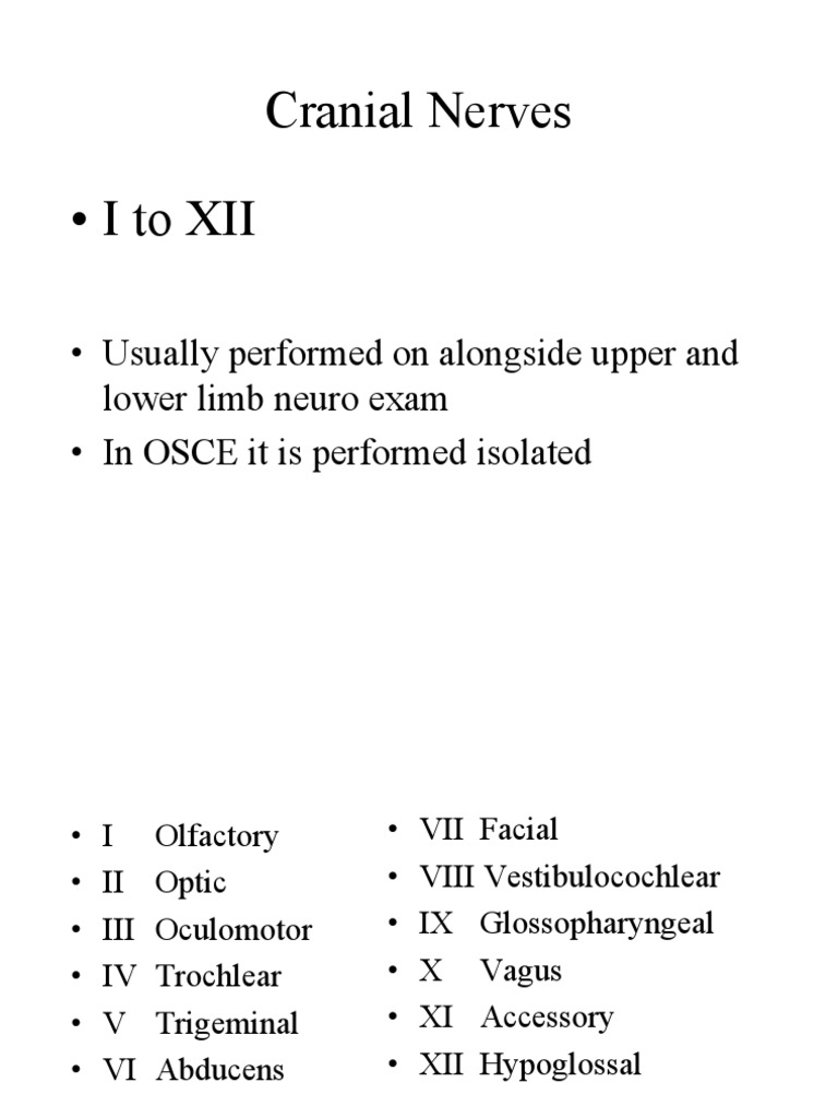 Cranial Nerves Exam | Neurology | Senses