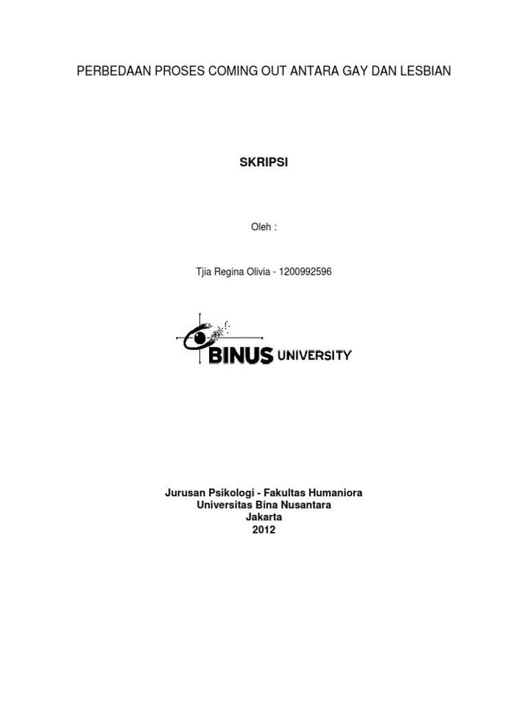 Olivia2012 Binus Comingout-Psi | PDF