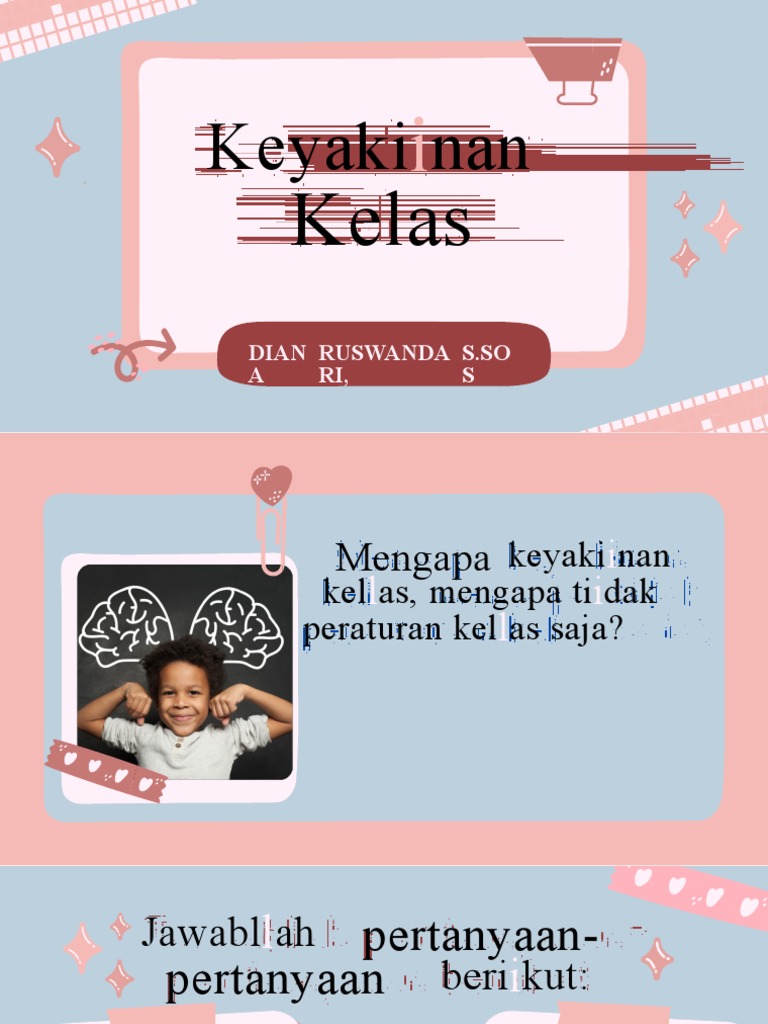 Pembentukan Keyakinan Kelas di Sekolah | PDF