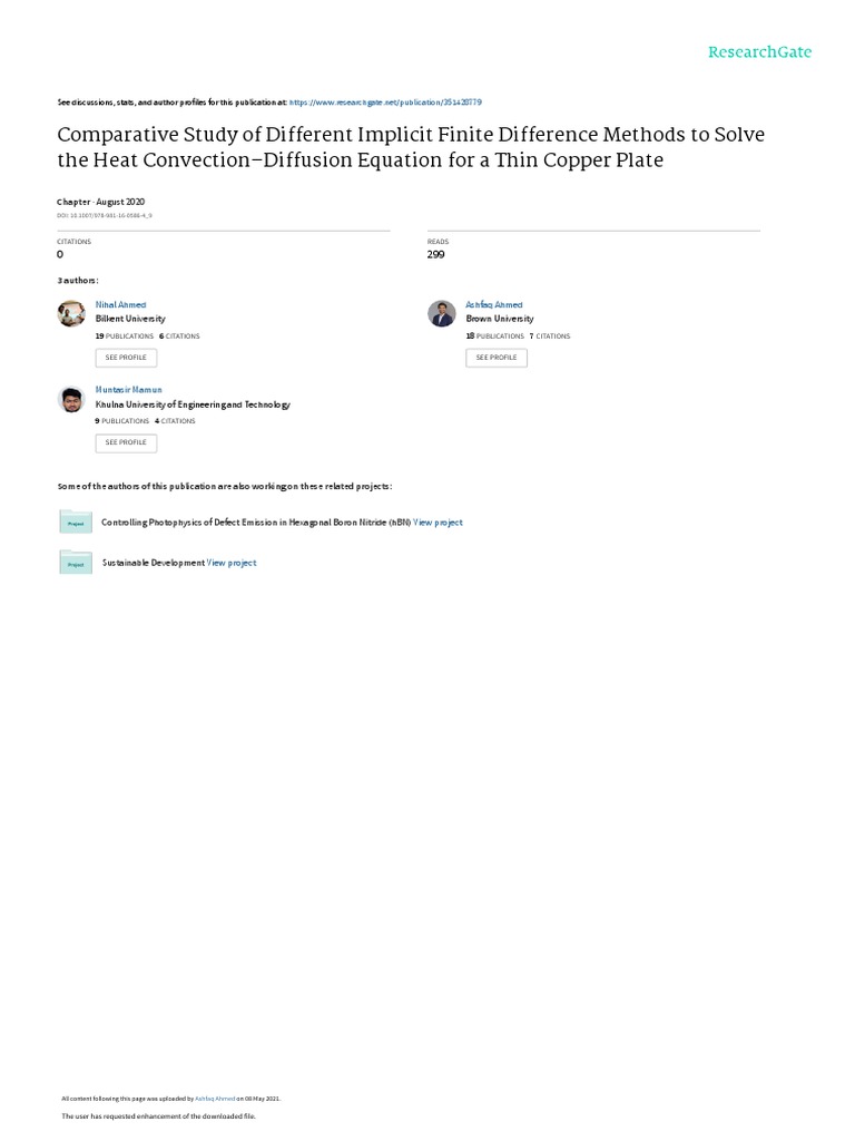 Comparativestudyofdifferent Implicit Finite Differencemethods | PDF ...