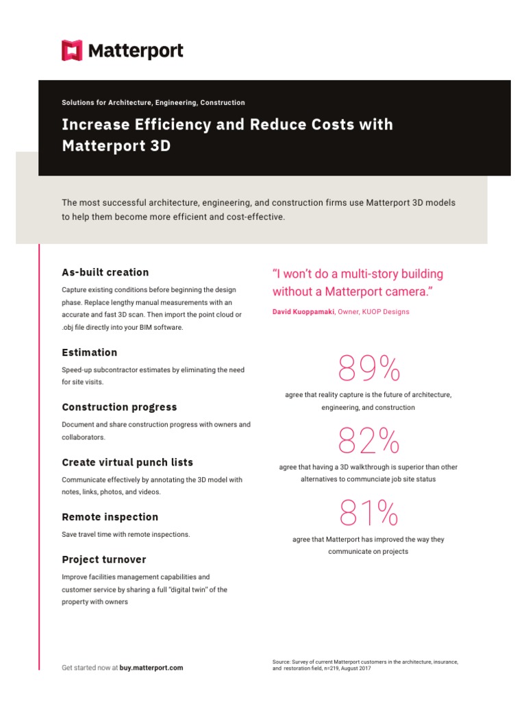 Matterport Aec Ss Us LT | PDF | 3 D Computer Graphics | Cloud Computing