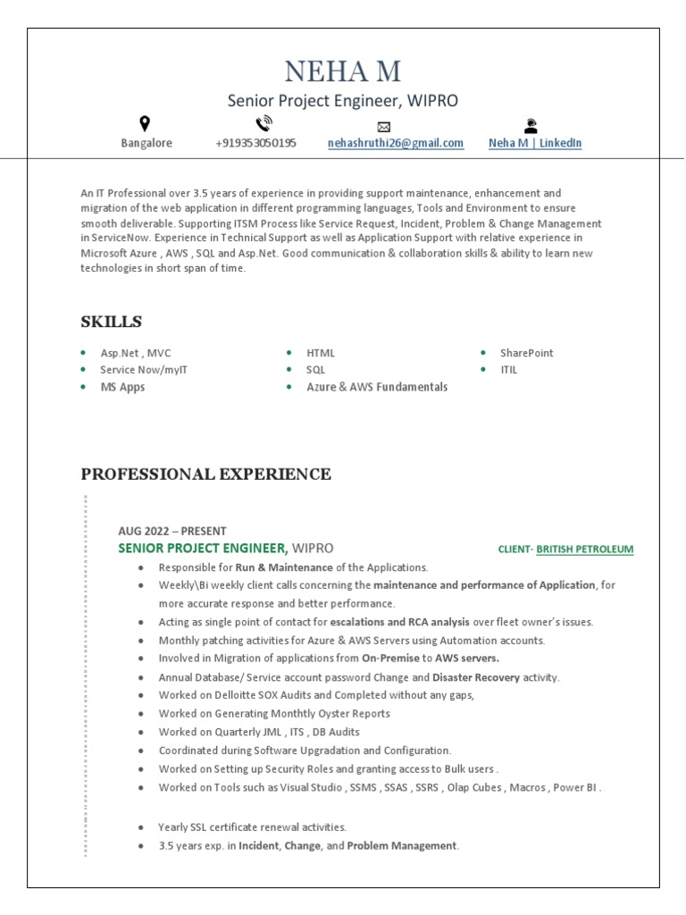 Neha M Resume-2023 | PDF | Computer Engineering | Software Development