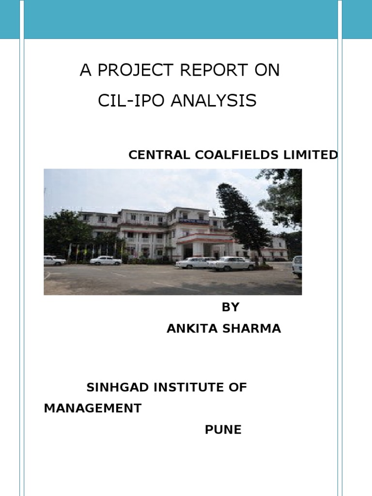 A Project Report On Cil-Ipo Analysis: Central Coalfields Limited | PDF ...