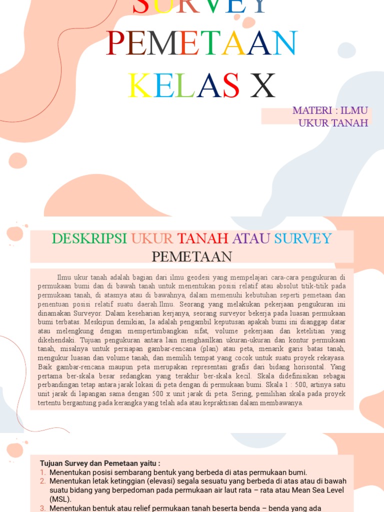 Materi Pembelajaran Survey Pemetaan | PDF | Metode & Bahan Ajar ...