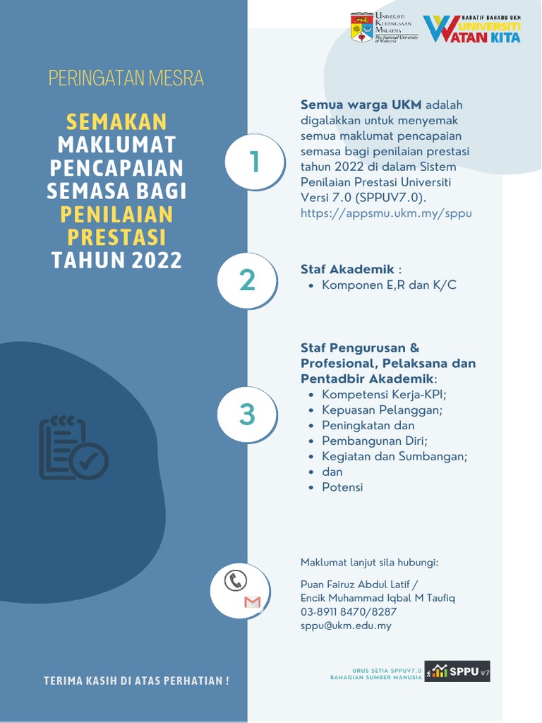 Peringatan Mesra Semakan Maklumat Pencapaian Semasa PDF | PDF