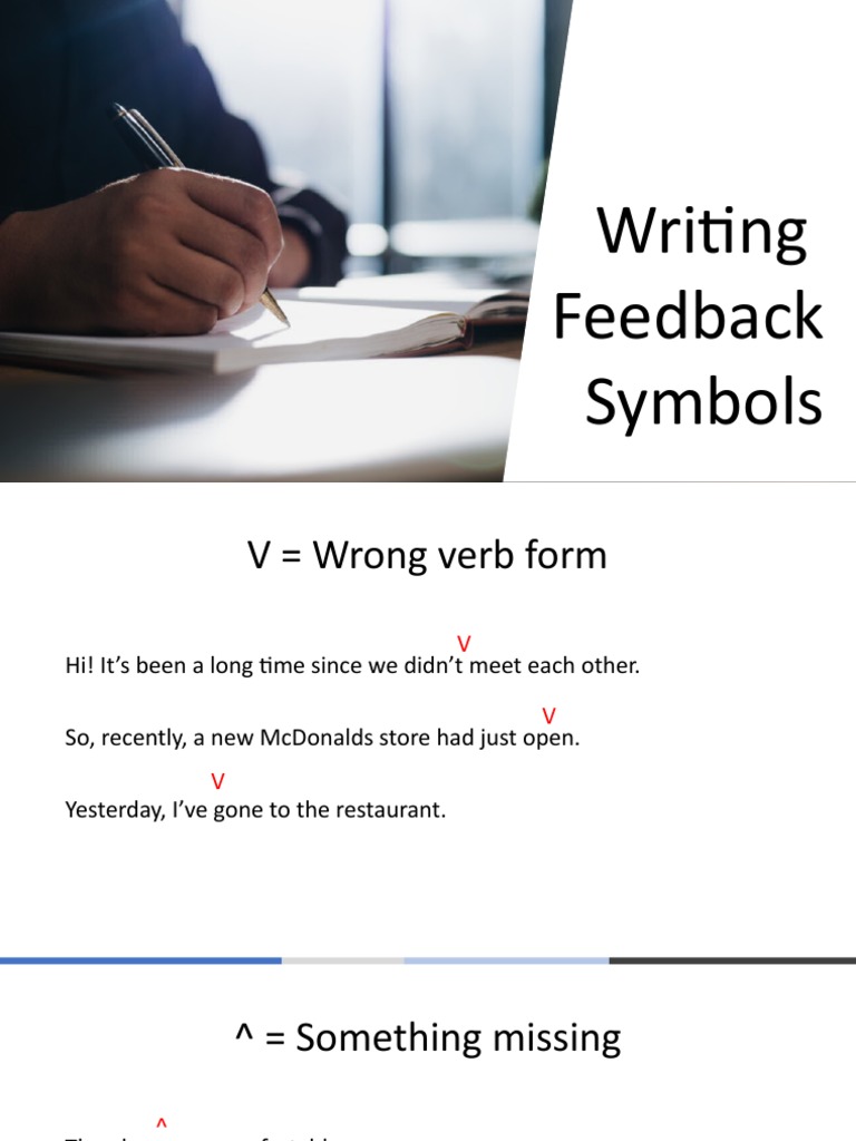 Writing Feedback Symbols | PDF