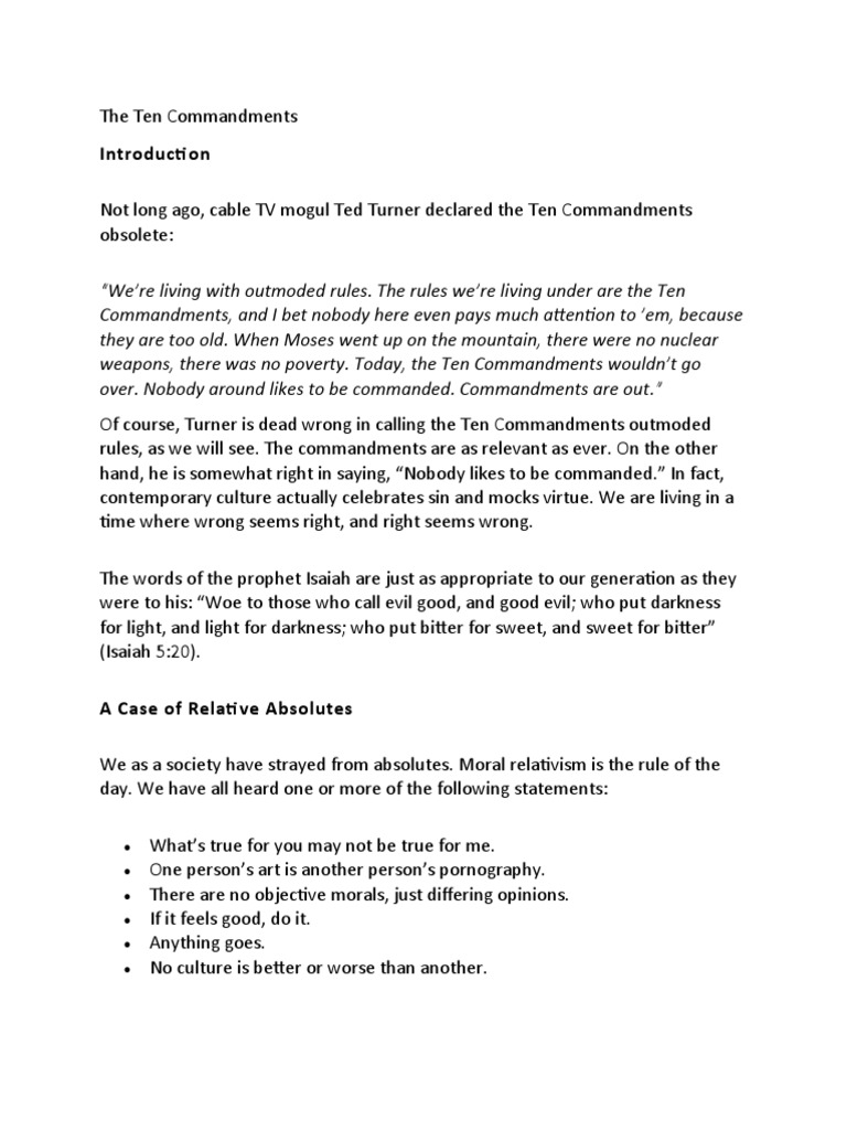 The Ten Commandments | PDF | Ten Commandments | Biblical Sabbath