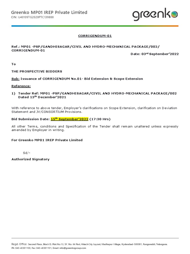 Corrigendum 01 | PDF | Consortium | Common Law