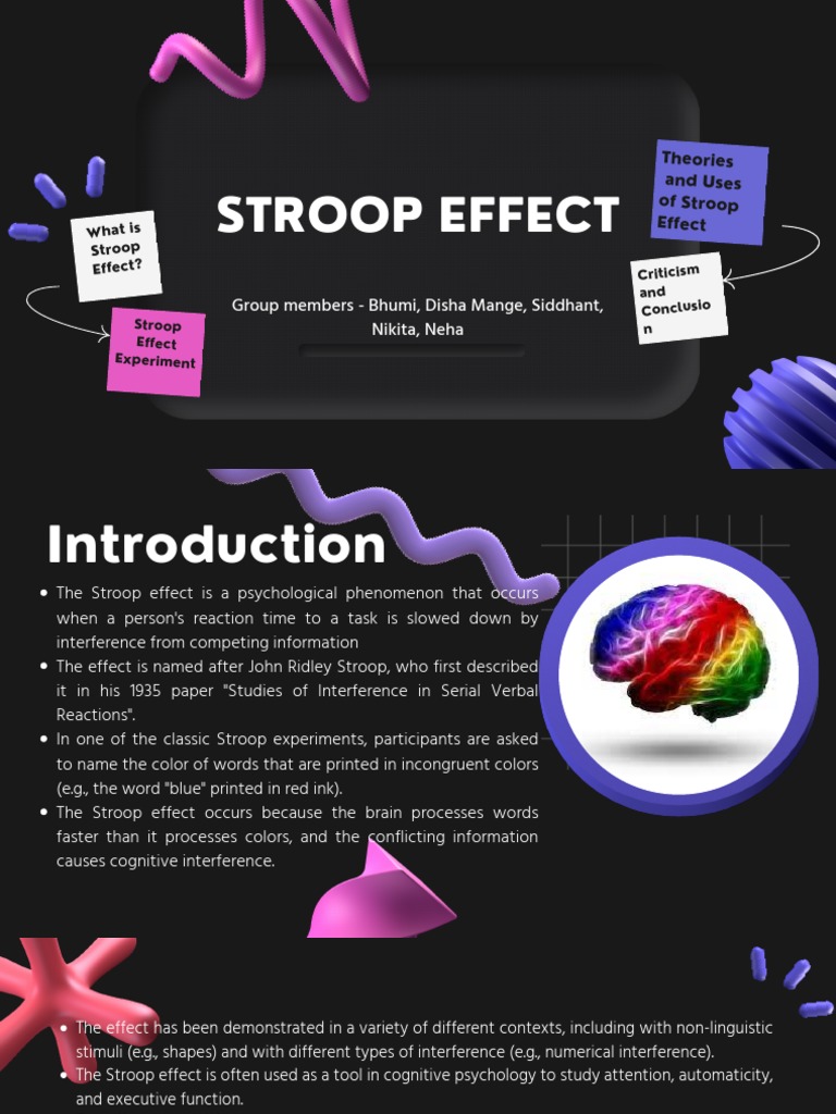 The Stroop Effect Experiment and It's Limitations | PDF