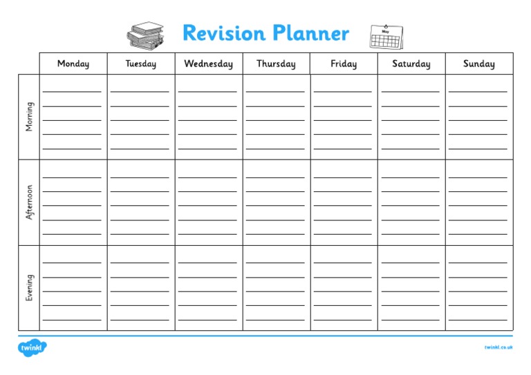 T C 7315 Weekly Revision Planner | PDF