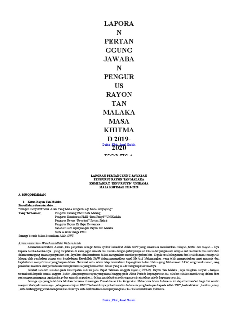 LPJ PR Pmii TM 2019-2020 | PDF