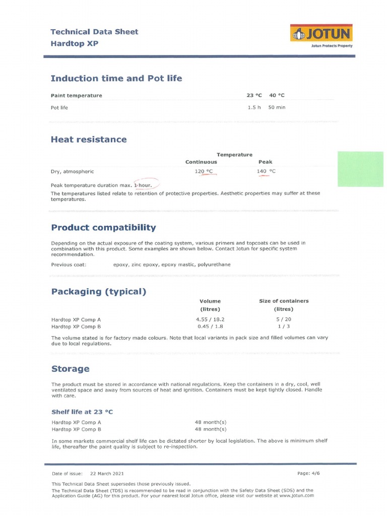 Jotun Induction Time | PDF