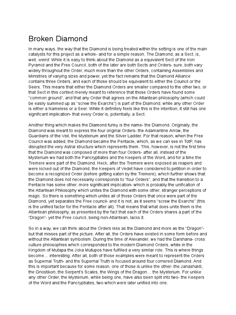 Broken Diamond | PDF | Courage | Seven Deadly Sins