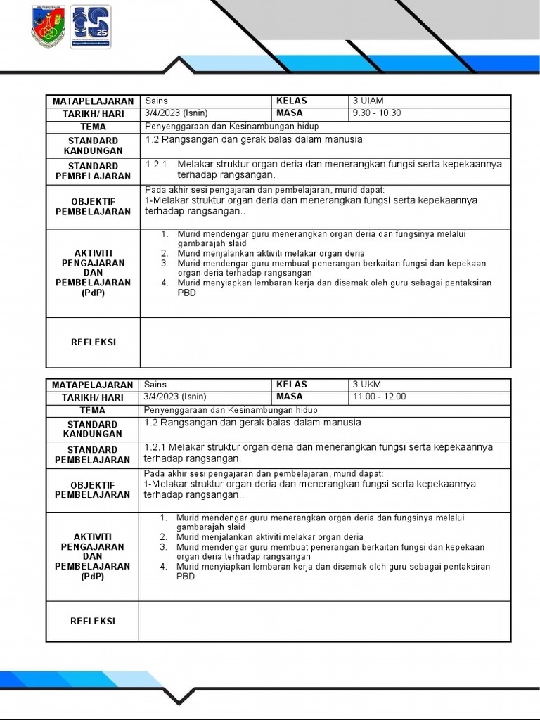 3 - 4 - 2023 (RPH - 3 Uiam & 3 Ukm) | PDF