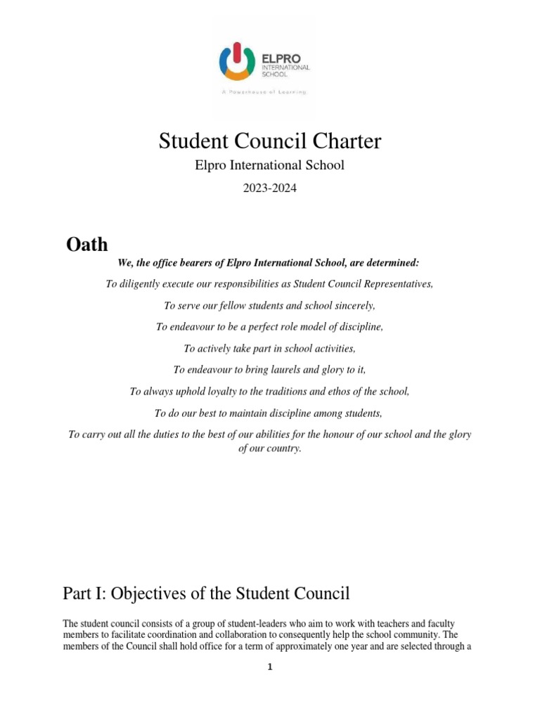 Elpro International School Council Charter | PDF | Discrimination ...