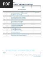TLB Daily Checklist | PDF | Vehicles | Manufactured Goods