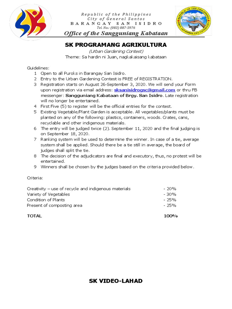 Linggo NG Kabataan Guidelines 2020 | PDF | Facebook