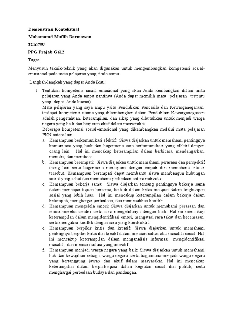 T1 - Demonstrasi Kontekstual | PDF