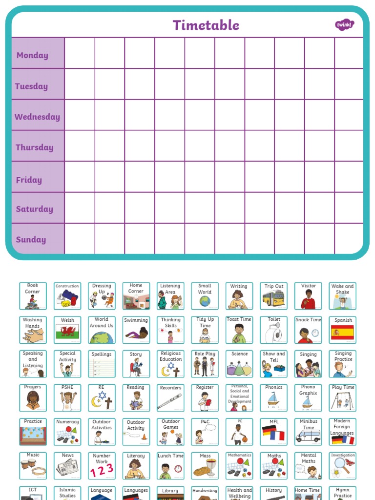 Mini Timetable Overview | PDF