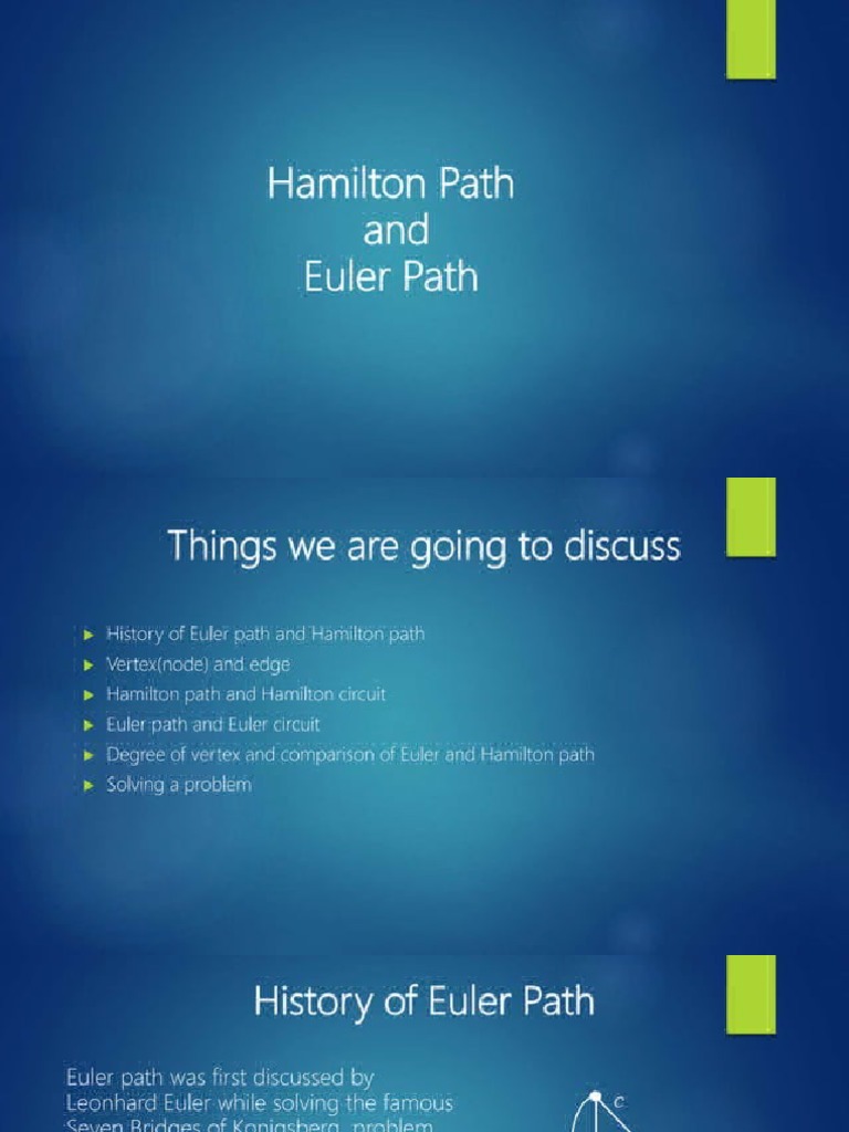 Hamilton Path and Euler Path | PDF