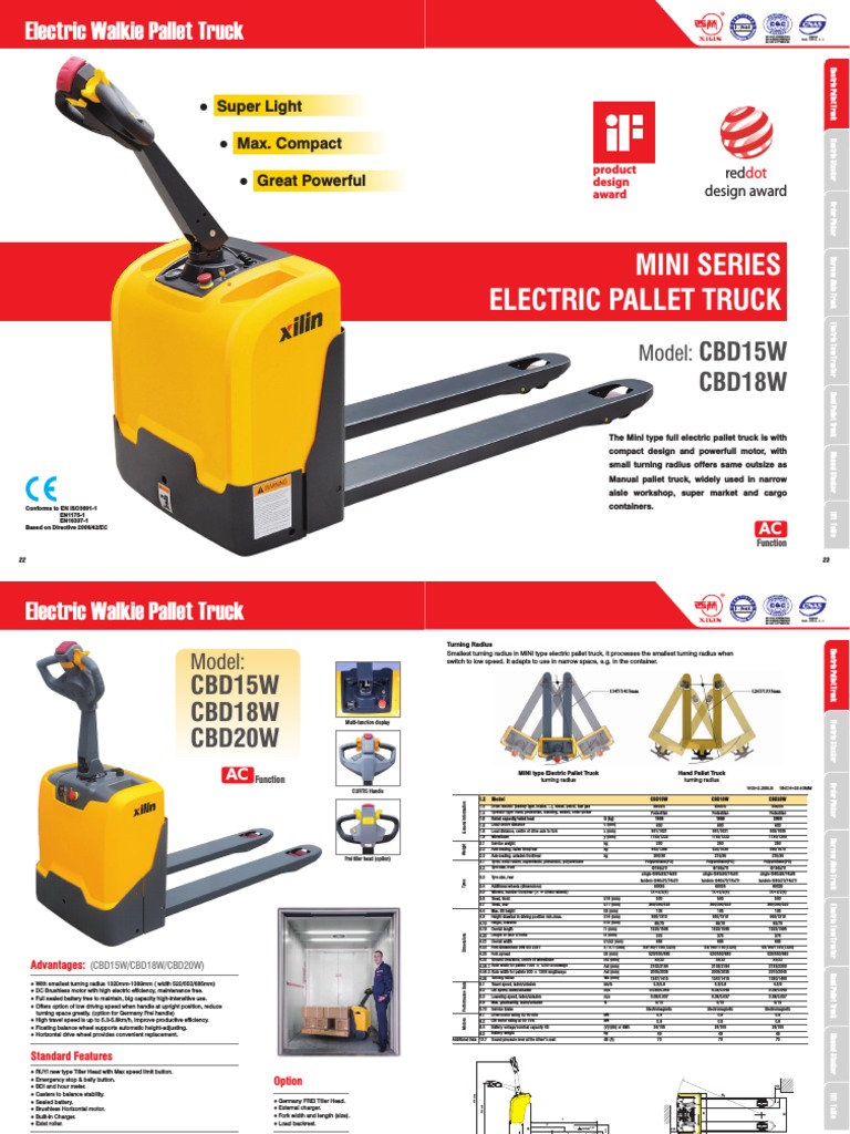 CBD15W CBD18W CBD20W | PDF | Truck | Pallet