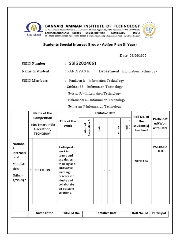 Action Plan 2 Year | PDF | Computing