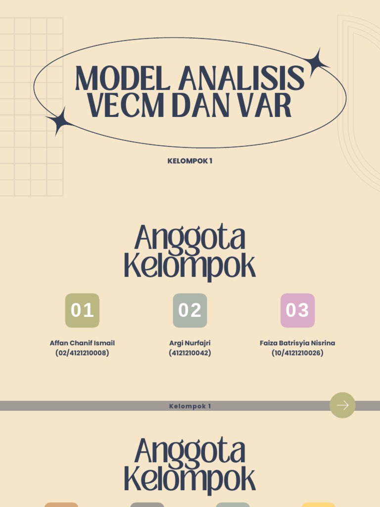 Kelompok 1 - VECM VAR | PDF | Metode & Bahan Ajar | Teknologi & Rekayasa