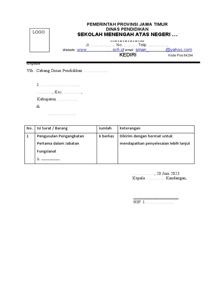 Format Surat Pengantar | PDF