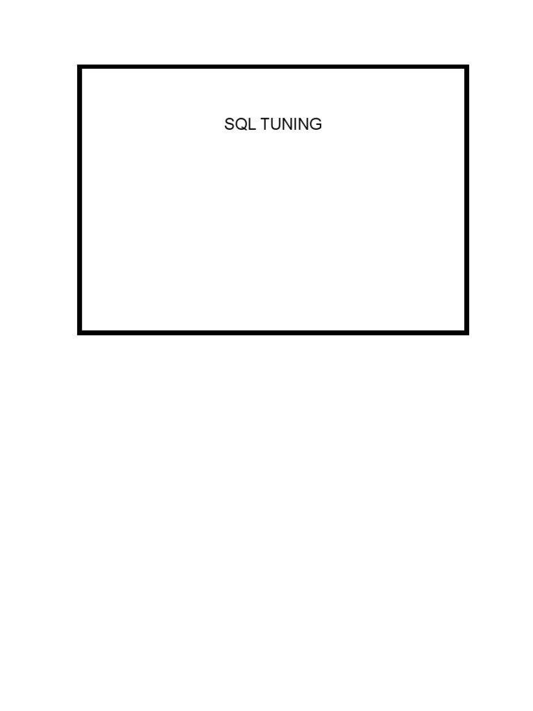Sql Tuning Guidelines Pdf Database Index Oracle Database 