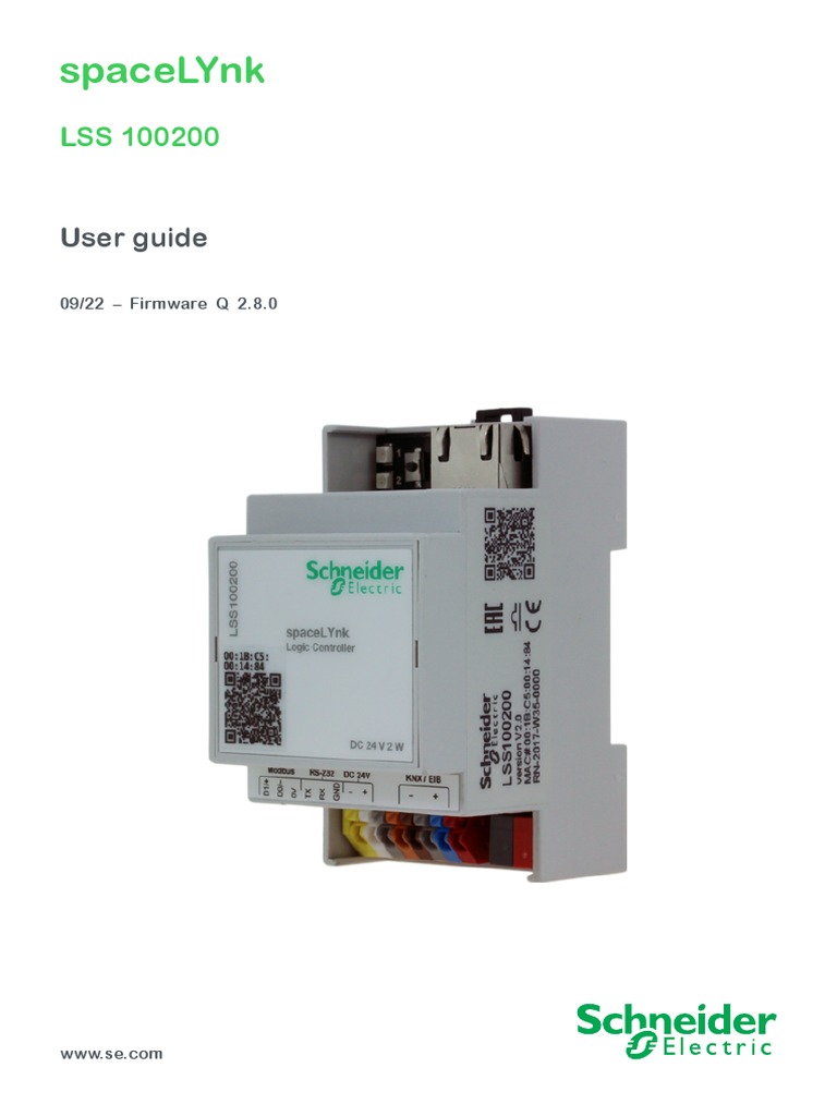 SpaceLYnk (LSS100200) For Firmware 2 - 8 - 0 - User Guide (Version Q ...