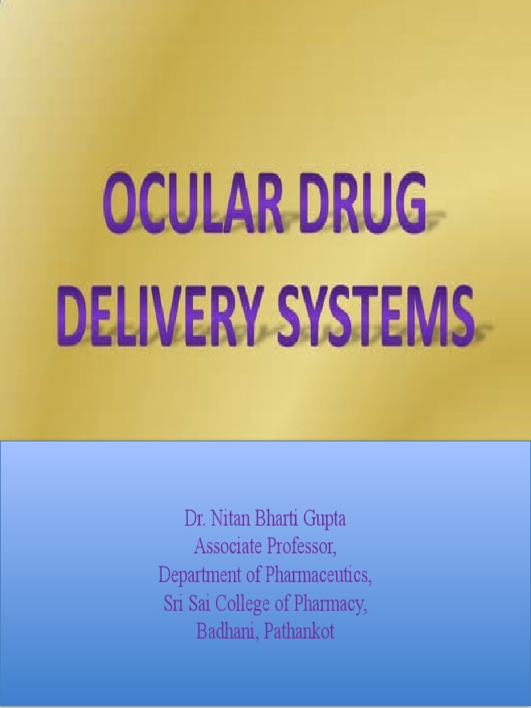 Ocular Drug Delivery System | PDF