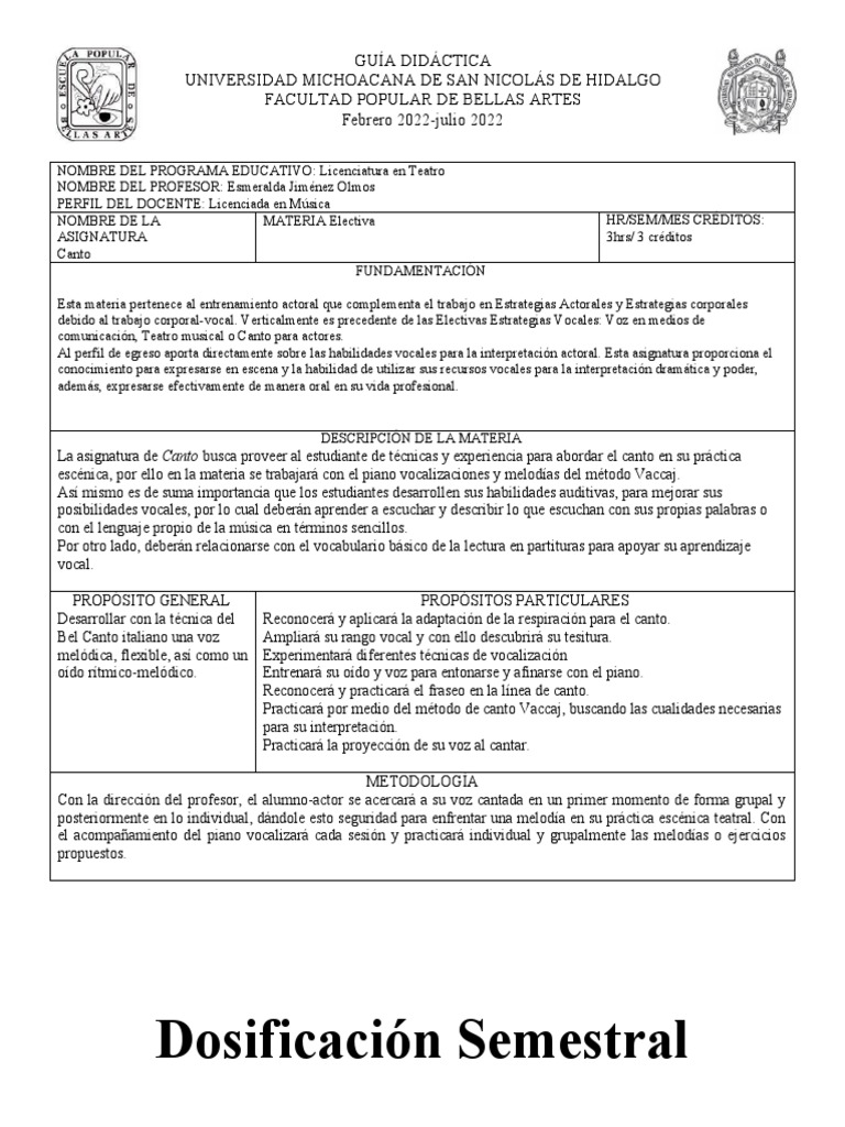 Guía Canto 22-22 | Descargar gratis PDF | Canto | Evaluación