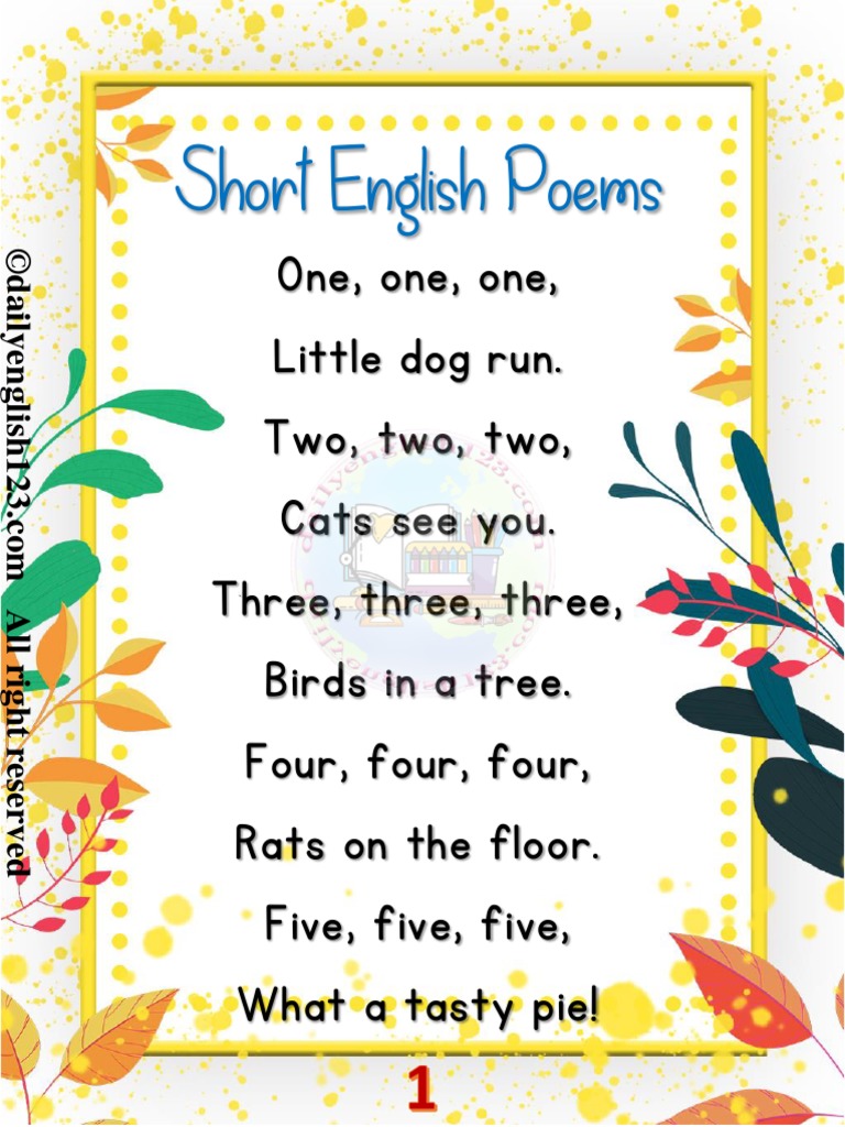Short English Poems | PDF
