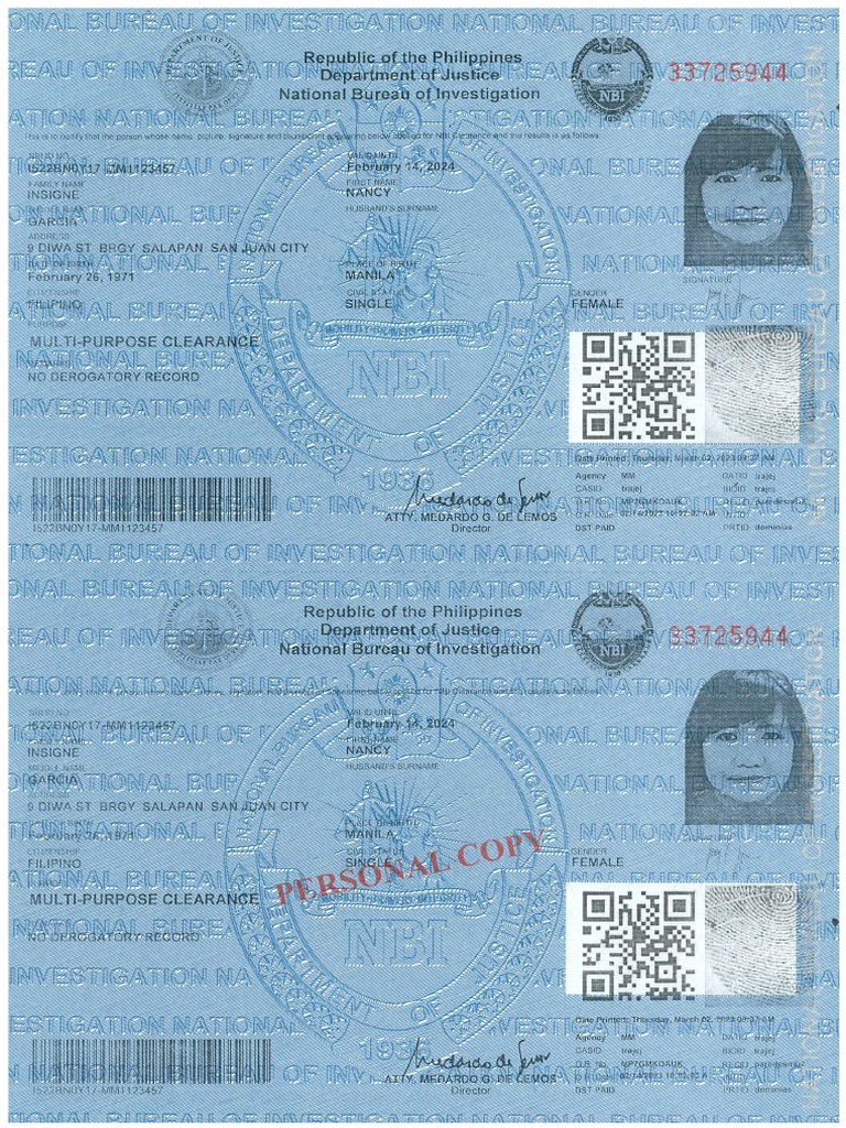 Nbi-Nancy G. Insigne | PDF