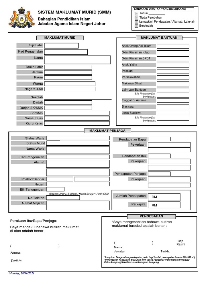 Johor Borang-Smm | PDF
