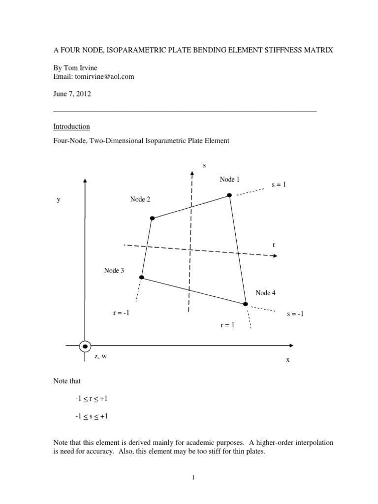 Iso Plate Bending Stiffness | PDF | Bending | Cartesian Coordinate System