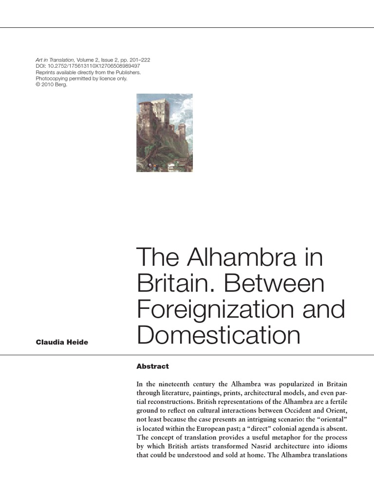 Alhambra's British Influence: 19th Century Art | PDF | Translations ...