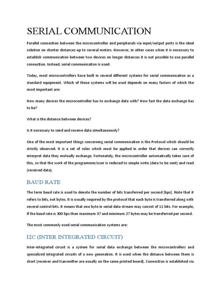 Serial Communication Pdf Electronic Oscillator Microcontroller