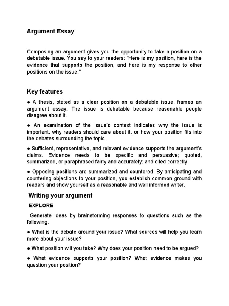 Argument Essay | PDF | Fallacy | Argument