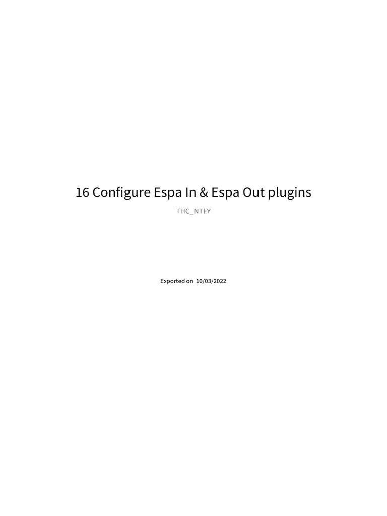 AN-123 - AQURA - Configure Espa in & Espa Out Module | PDF ...