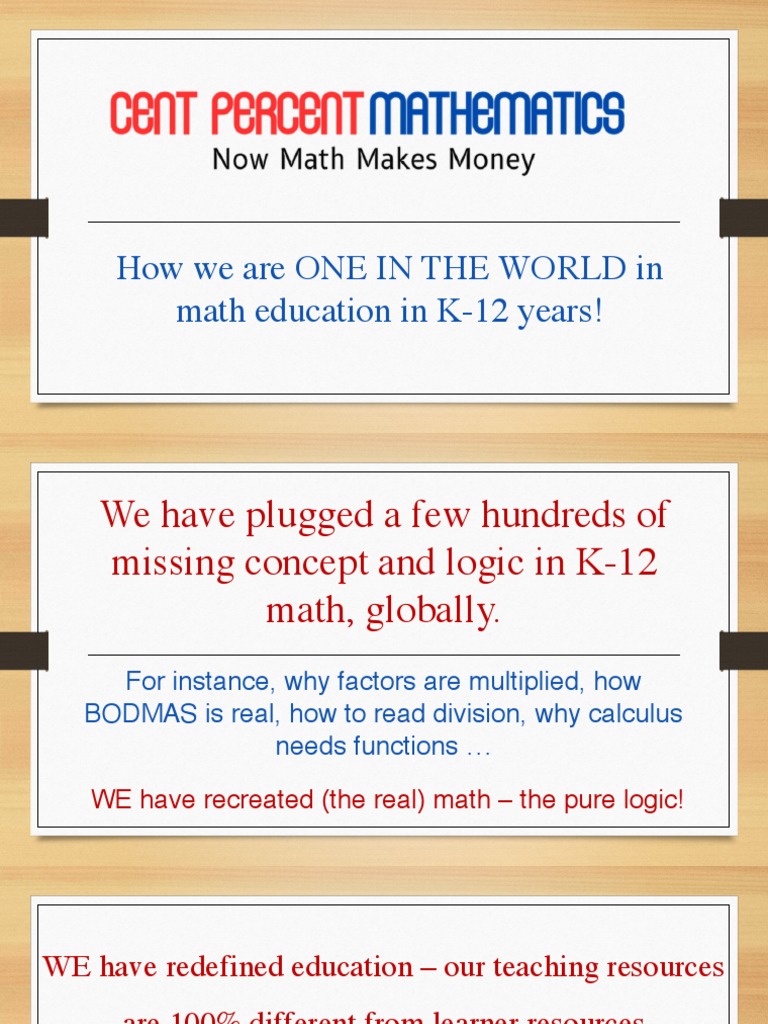 Cent Percent Mathematics - What We Do | PDF | Mathematics | Teachers