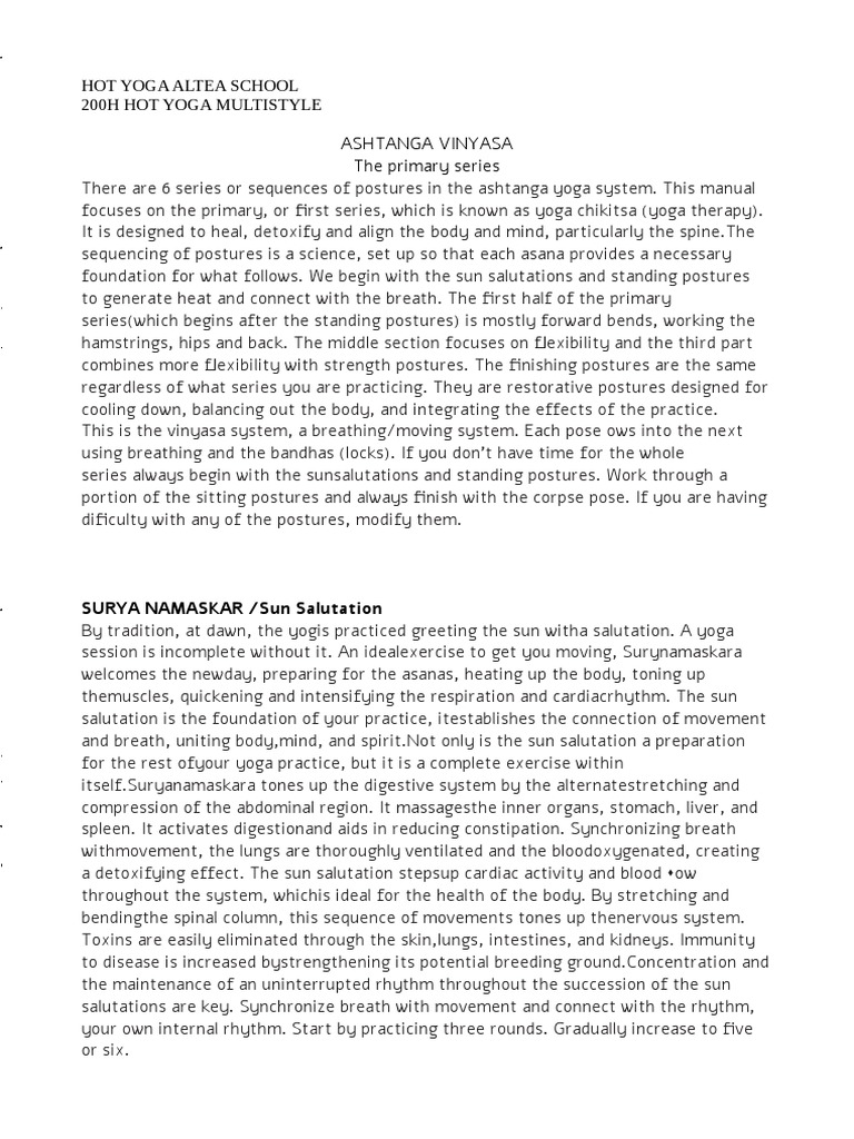 ASHTANGA SELF STUDY COMPLETE ASANAS | PDF | Asana | Ashtanga Vinyasa Yoga