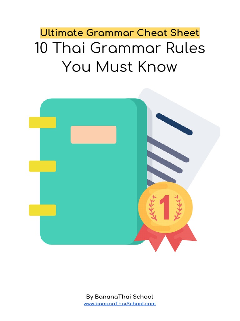 Ultimate Grammar Cheat Sheet | PDF | Noun | Thai Language
